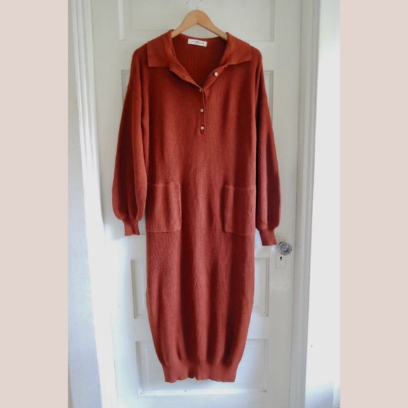 NATURAL LIFE | Dresses | Natural Life Rust Knit On The Road Again Maxi ...